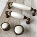 3.75 5 Cream Cabinet Pull Handles Drawer Pulls Handle Dresser Knob ...