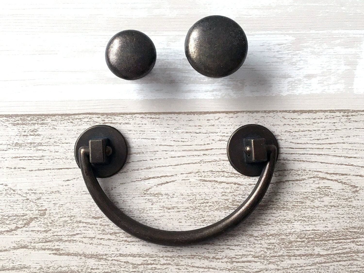 3 Vintage Style Bail Drawer Pulls Handle Dresser Knob | Etsy