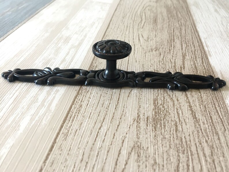 Vintage Look Knob Back Plate Drawer Pulls Backplate Rustic | Etsy