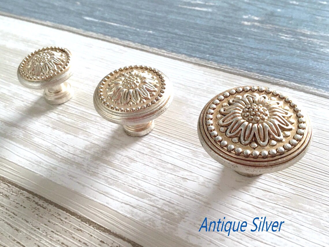 Floral Knobs Shabby Chic Flower Drawer Knob Pull Cabinet Knob | Etsy