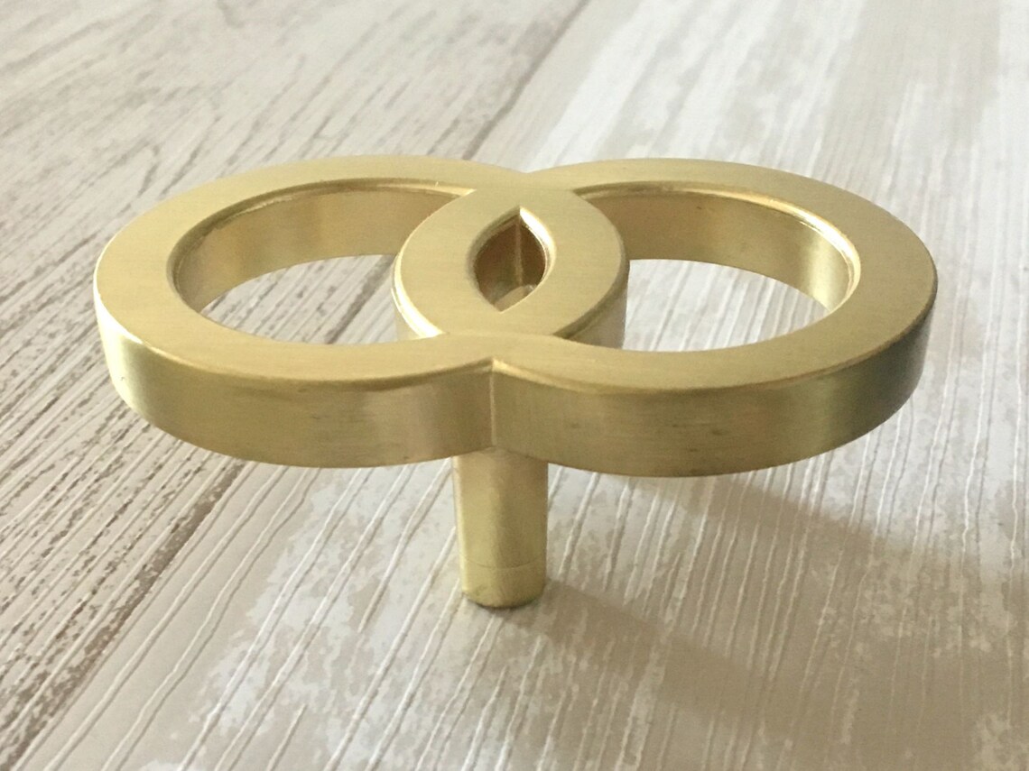 Circle Brass Drawer Pull Brass Cabinet Knobs Pull Round - Etsy