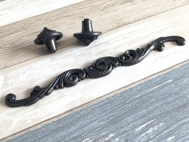 Vintage Look Knob Back Plate Drawer Pulls Backplate Rustic - Etsy