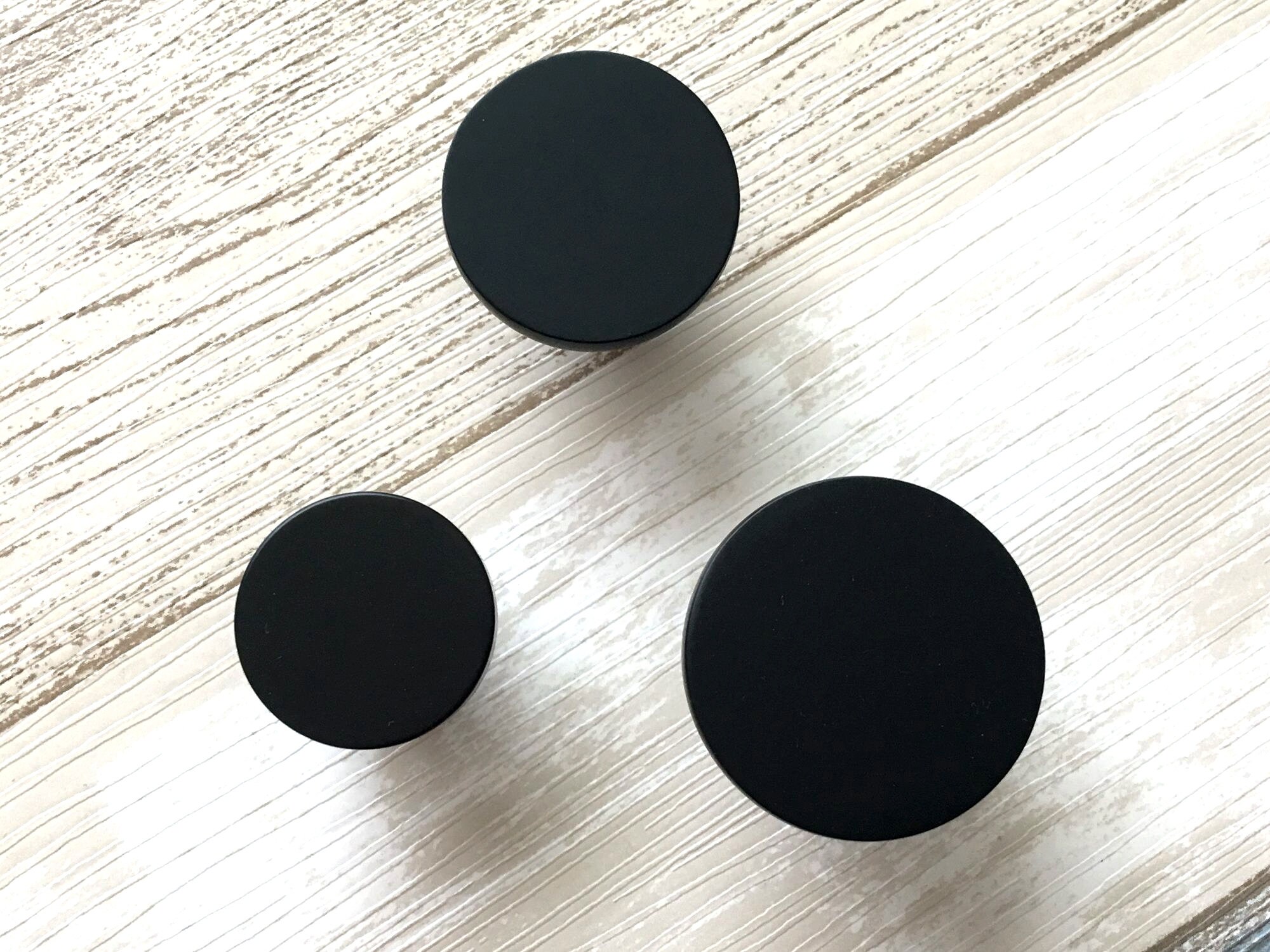 Circle Knob Matte Black Knobs Drawer Pulls Drawer Knob Cabinet - Etsy