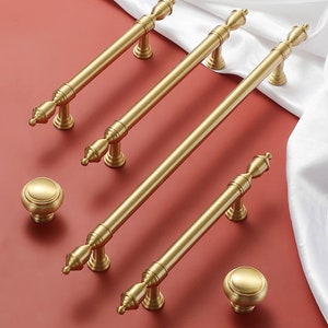 Solid Brass Gold Cabinet Handles Polished Chrome Drawer Drawer Knobs ...