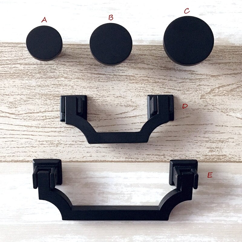 Black Drawer Pulls - Etsy