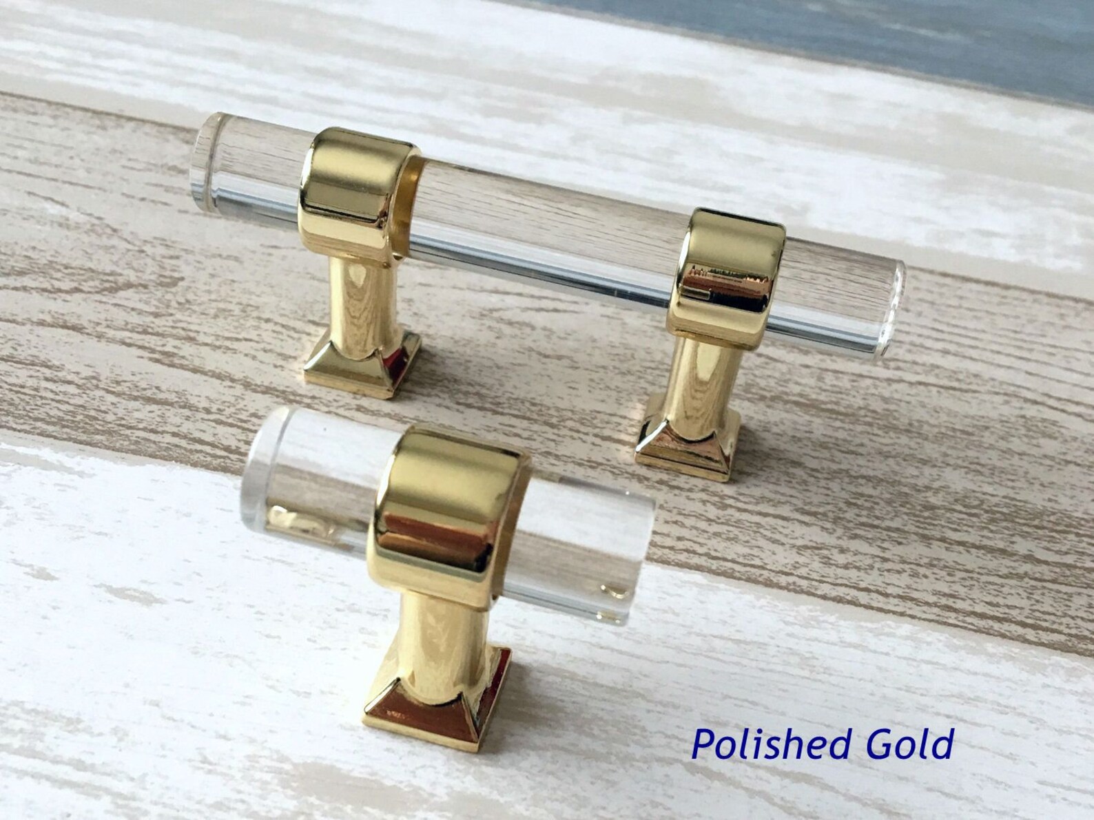 2 Acrylic Drawer Pull Cabinet Pulls Handle Glass Crystal Look | Etsy