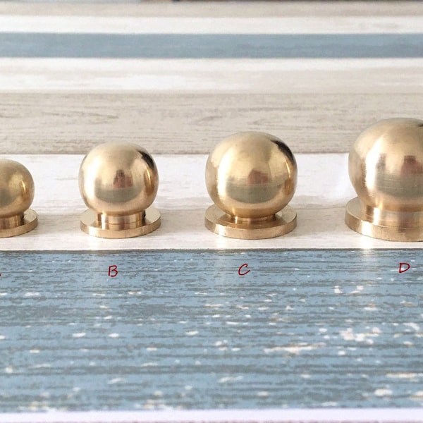 Unlaquered Brass Knob - Etsy