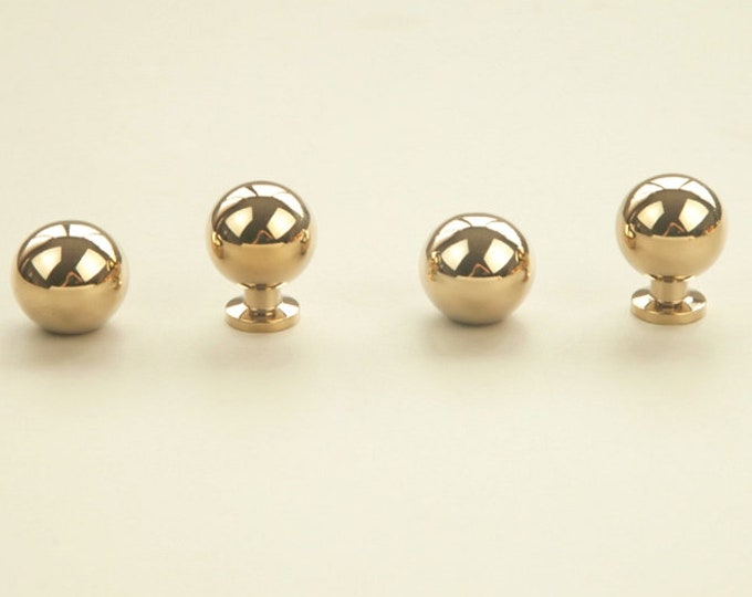 Brass Knob Polished Brass Drawer Knobs Pull Brass Cabinet Knob Chrome Ball Pulls Dresser Knobs ...