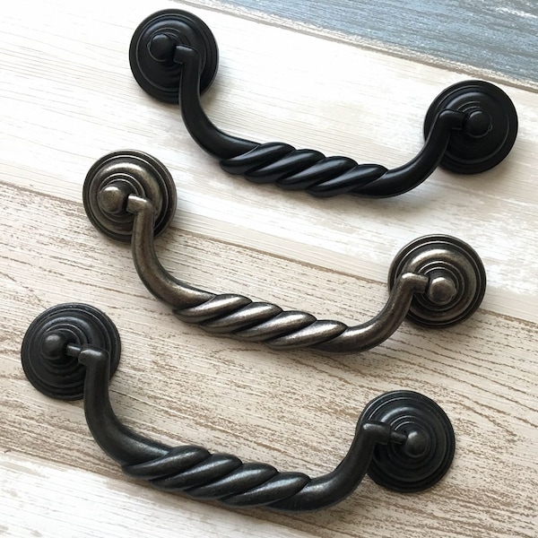 Silver Drawer Pull - Etsy