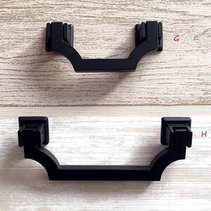 2.5 3.75 5 Black Cabinet Pulls Handles Matte Black Greek Key Pull Bail ...