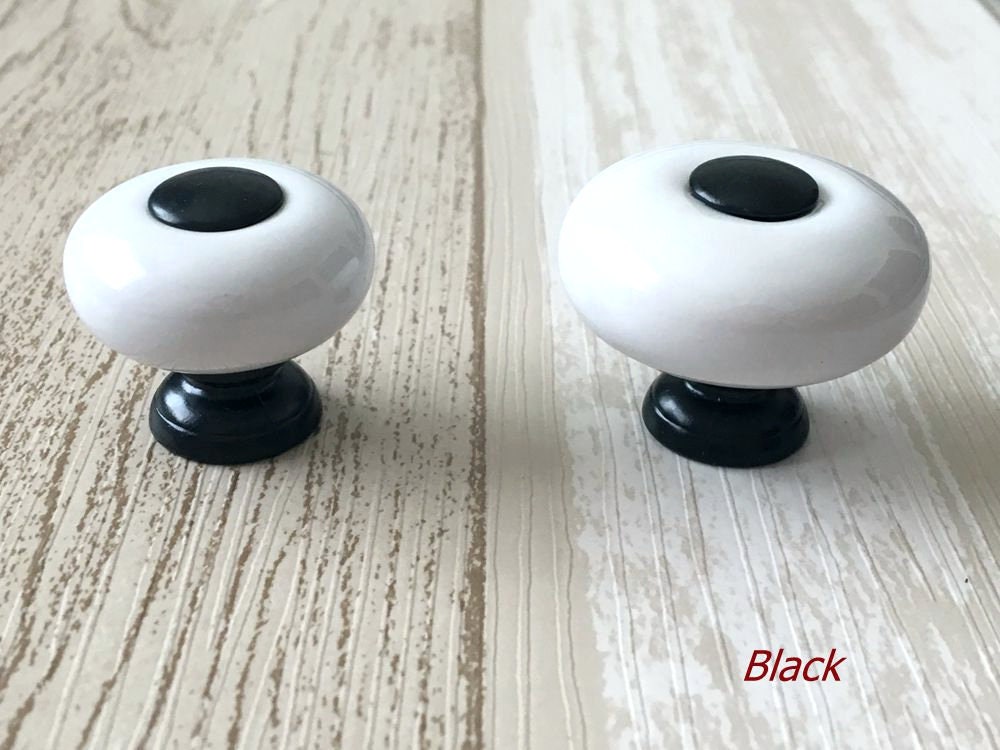 White Knob Cabinet Knobs Pulls Handles Drawer Pull Handles | Etsy
