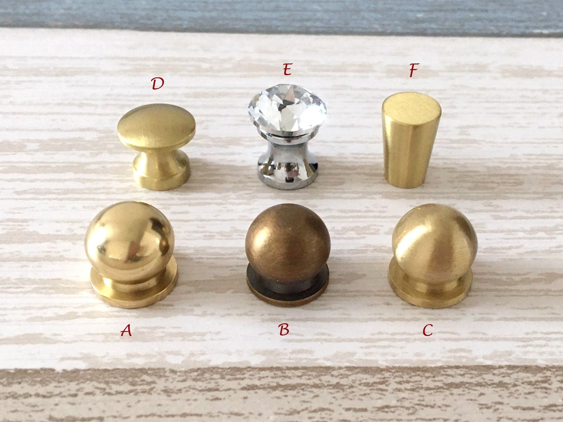 Brass Jewelry Box Knobs Small Crystal Knob Glass Drawer Pulls - Etsy