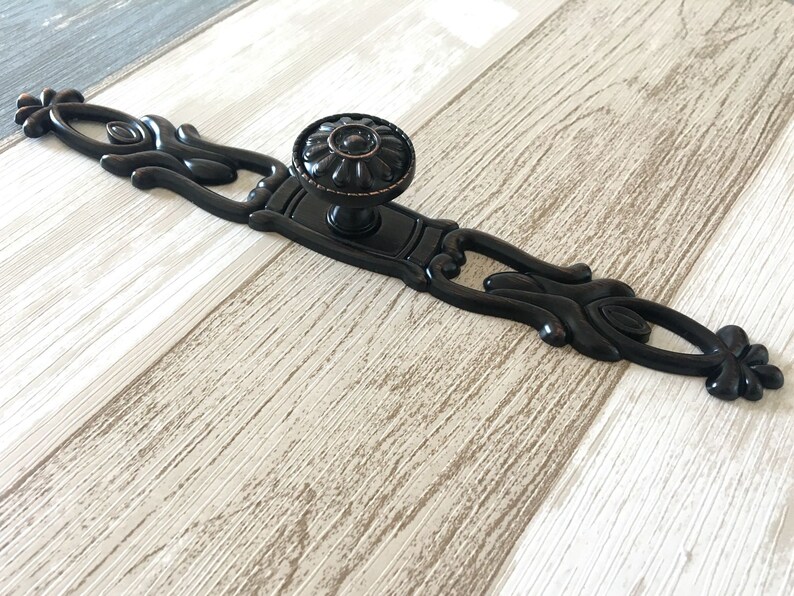 Vintage Look Knob Back Plate Drawer Pulls Backplate Rustic | Etsy