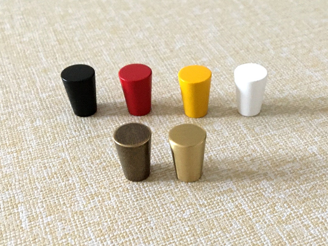 Brass Jewelry Box Knobs Small Taper Gold Antique Bronze Drawer Pulls Tiny Black Red White Yellow ...