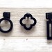 2.5 3.75 5 Black Cabinet Pulls Handles Matte Black Greek Key Pull Bail ...