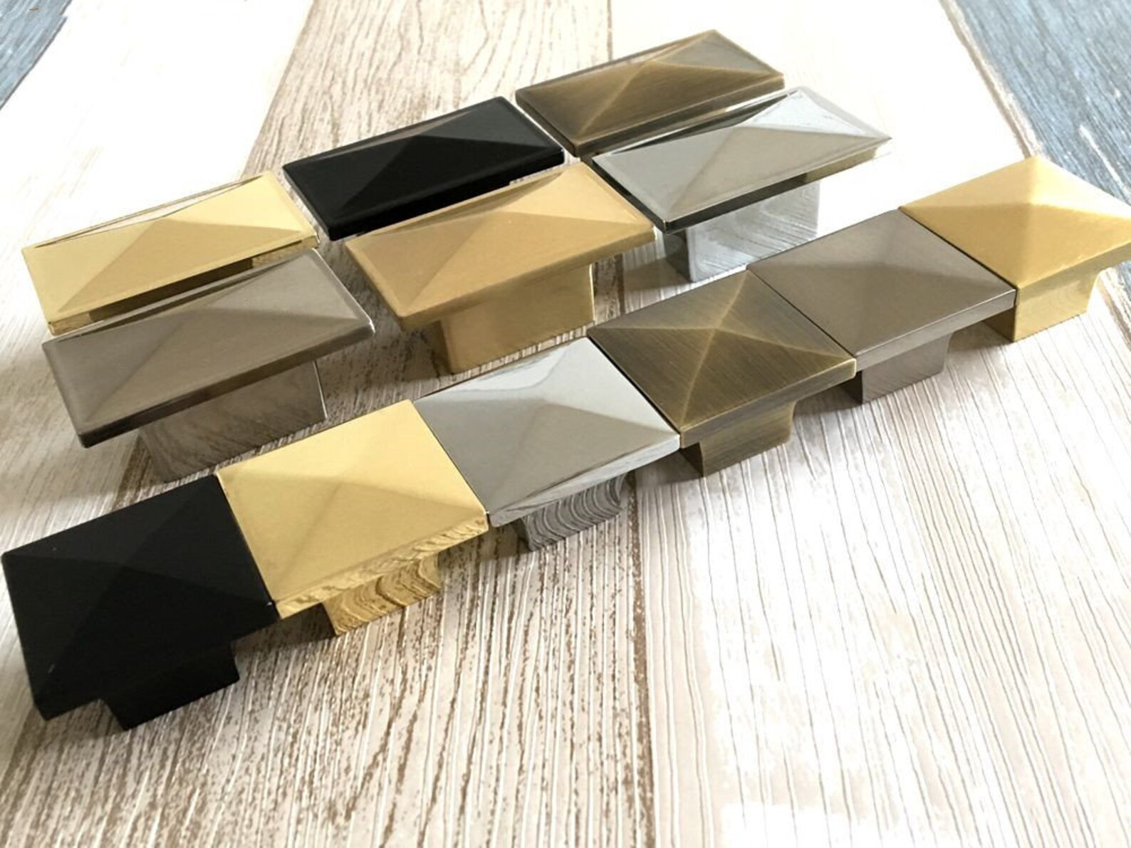 Gold Square Knob Rectangular Drawer Knobs Pull Handles Dresser - Etsy