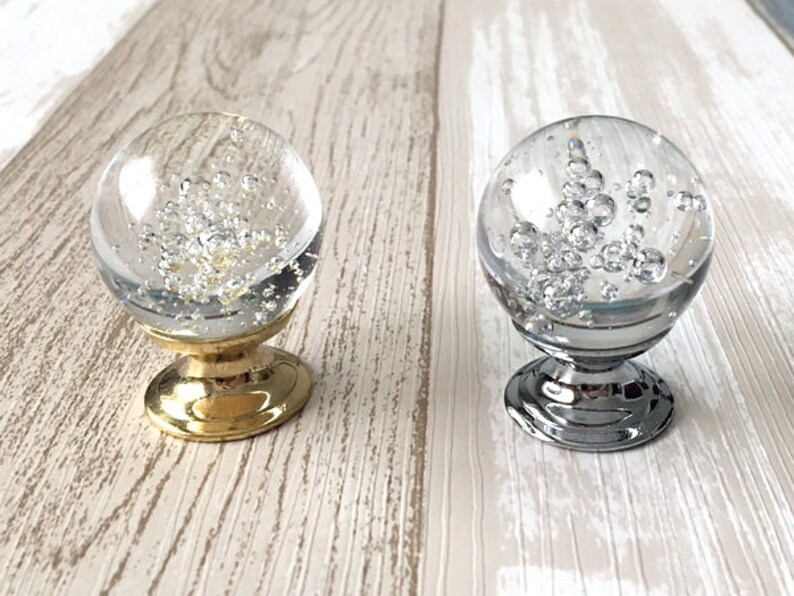 Bubble Glass Knob Drawer Pull Crystal Handle Pull Knobs Door - Etsy