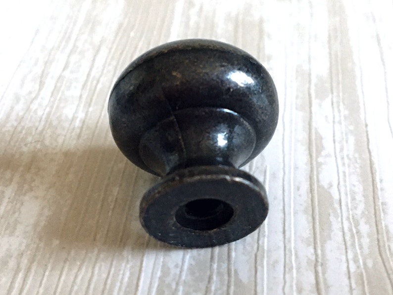 Vintage Look Tiny Knob Small Knobs Dark Antique Bronze Drawer - Etsy