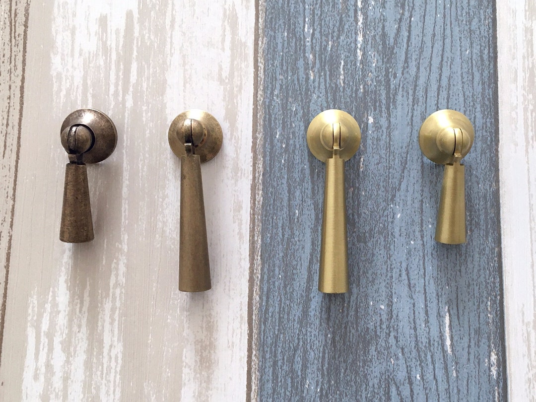 Vintage Style Brass Drawer Knob Cabinet Handles Pulls Knobs Bronze Drop ...