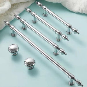 Solid Brass Gold Cabinet Handles Polished Chrome Drawer Drawer Knobs ...