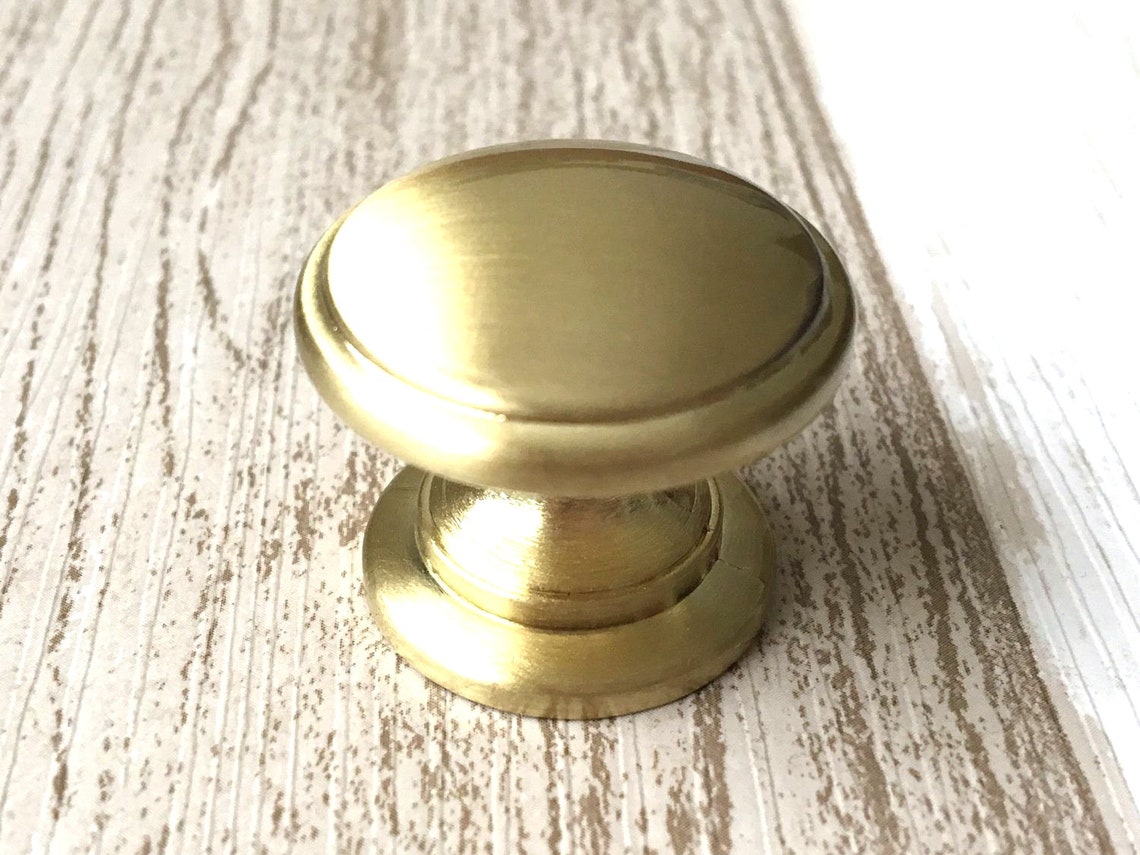 Brushed Gold Cup Pull Gold Bamboo Drawer Pull Handles Cabinet | Etsy