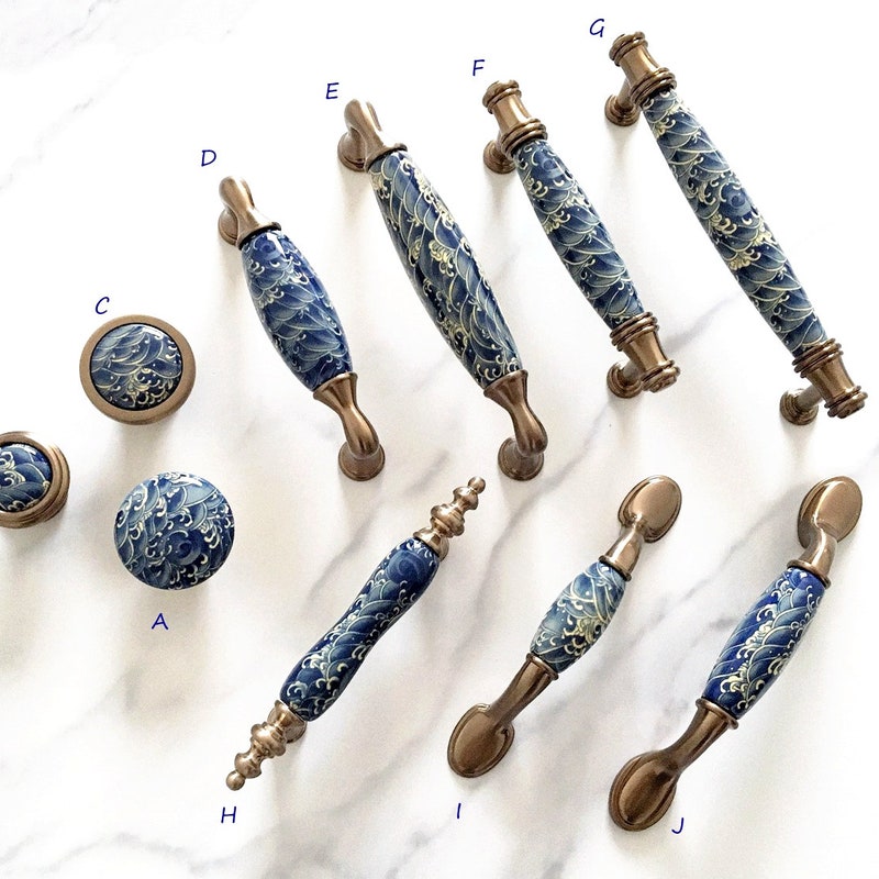 Blue Drawer Pull - Etsy