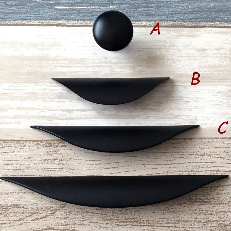 Black Drawer Pulls - Etsy
