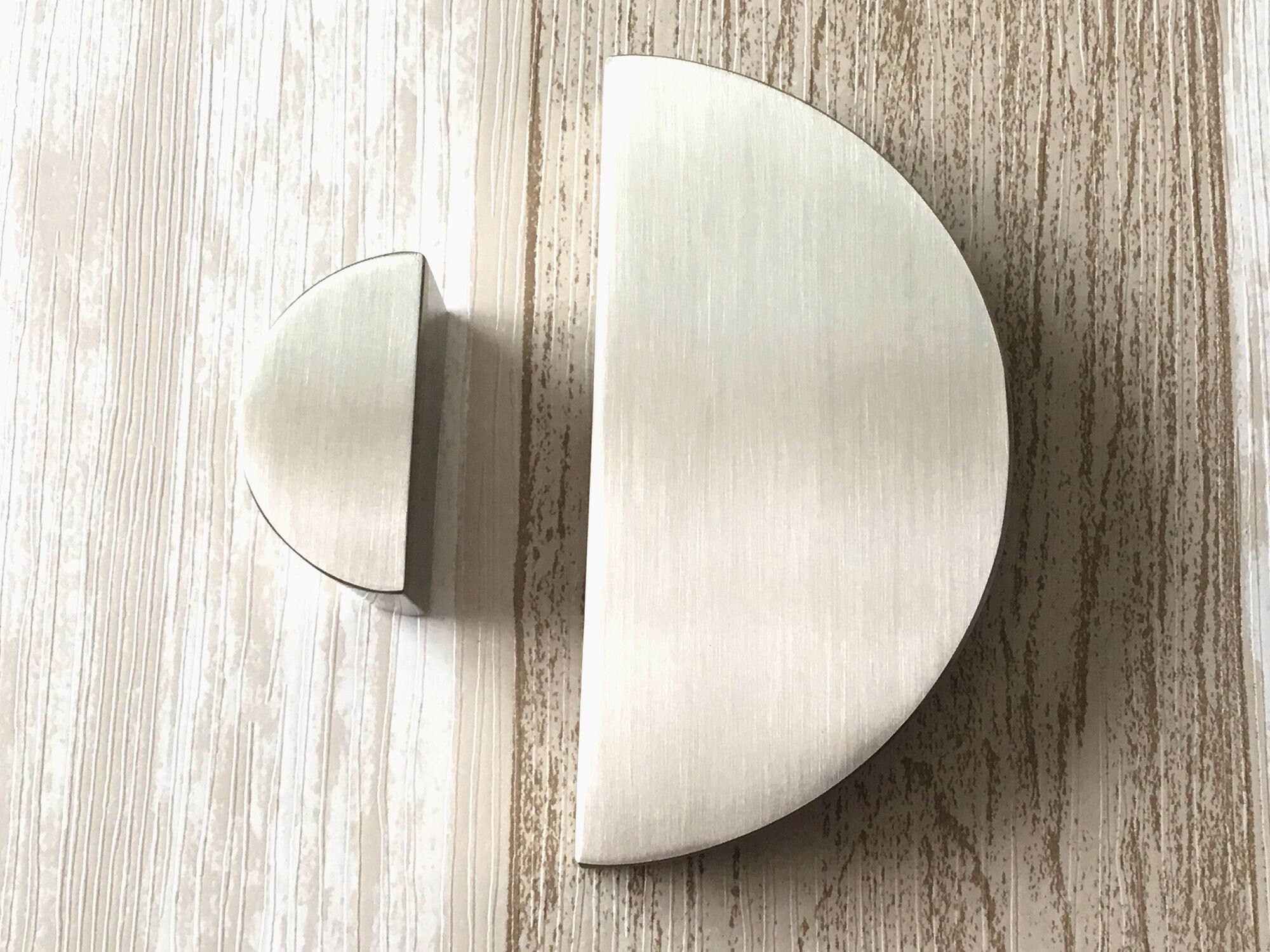 1.25 2.5 C-C Half Circle Pulls Brushed Nickel | Etsy