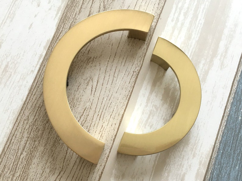 3.75 5 Half Circle Moon Cabinet Pulls Handles | Etsy