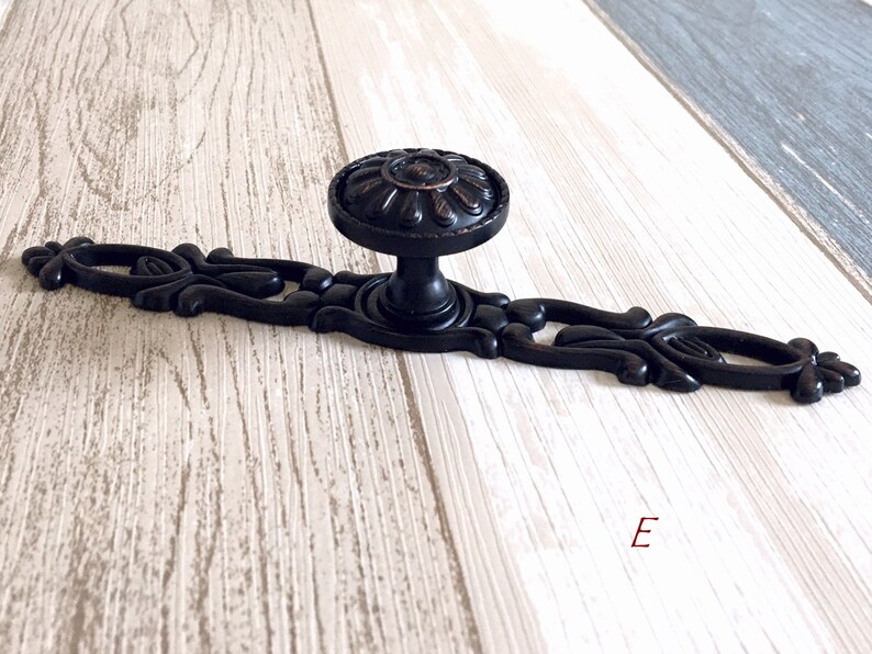 Vintage Look Knob Back Plate Drawer Pulls Backplate Rustic | Etsy