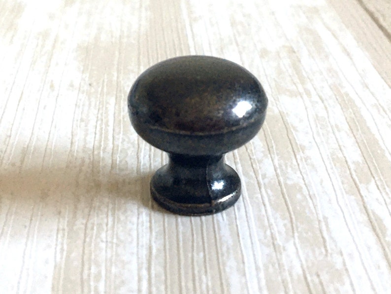 Vintage Look Tiny Knob Small Knobs Dark Antique Bronze Drawer - Etsy