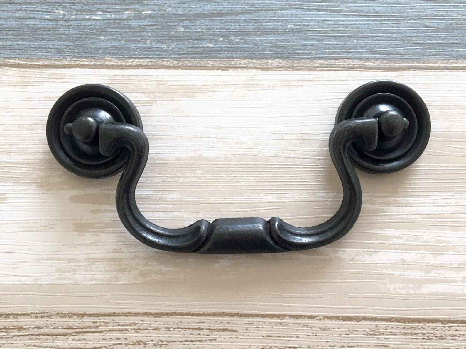 4 Vintage Style Bail Drawer Pulls Handle Antique Black - Etsy