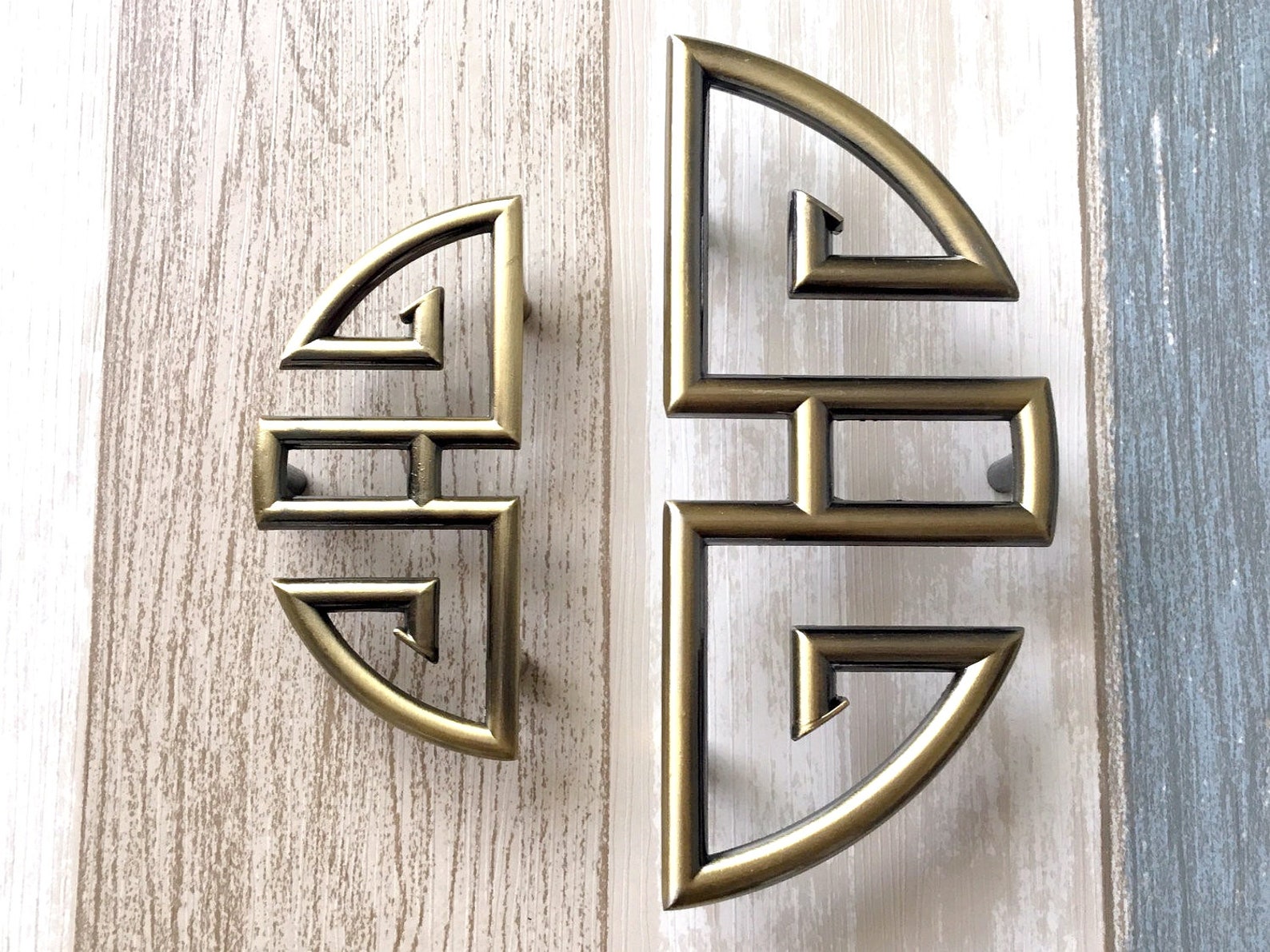 Vintage Style Half Circle Cabinet Door Handles Antique Bronze - Etsy