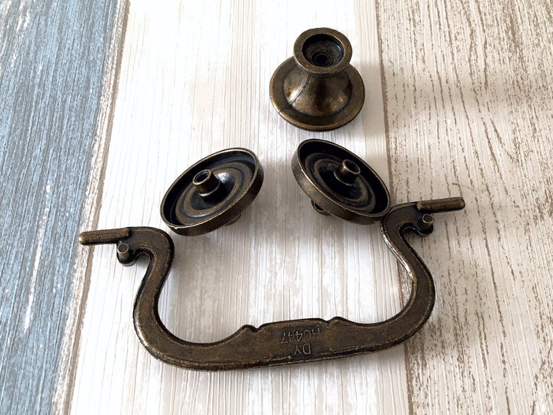 4 Vintage Style Bail Drawer Pulls Handle Antique Bronze - Etsy