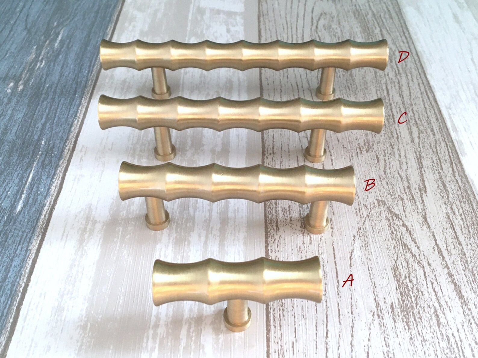 Brass Drawer Pull Bamboo Cabinet Handles Dresser Knob Drawer | Etsy