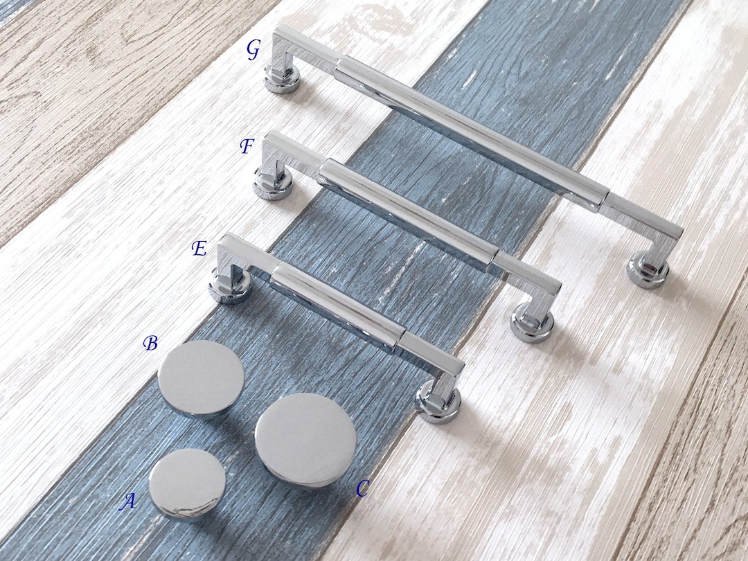 Silver Cabinet Handles Pulls Polished Chrome Drawer Pull Handles ...