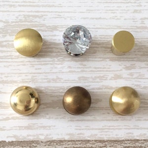Brass Jewelry Box Knobs Small Crystal Knob Glass Drawer Pulls Tiny ...