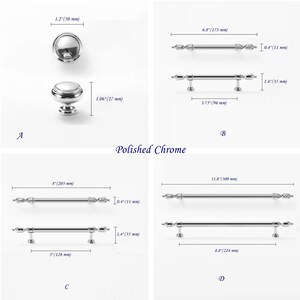 Solid Brass Gold Cabinet Handles Polished Chrome Drawer Drawer Knobs ...