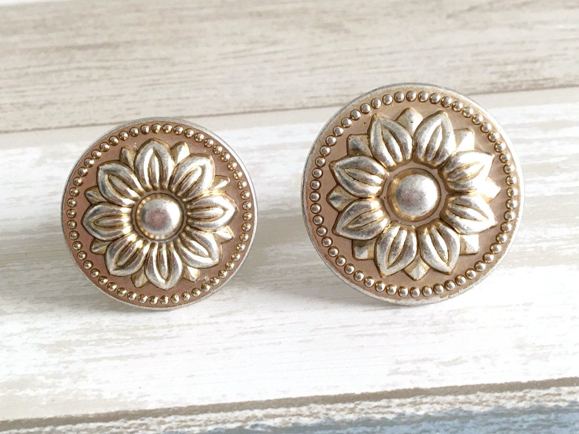 Floral Knobs Shabby Chic Flower Drawer Knob Pull Cabinet Knob - Etsy