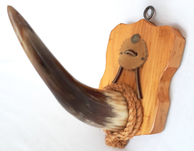 Vintage Handmade Natural Ox Horn Ornament Decoration Wooden - Etsy