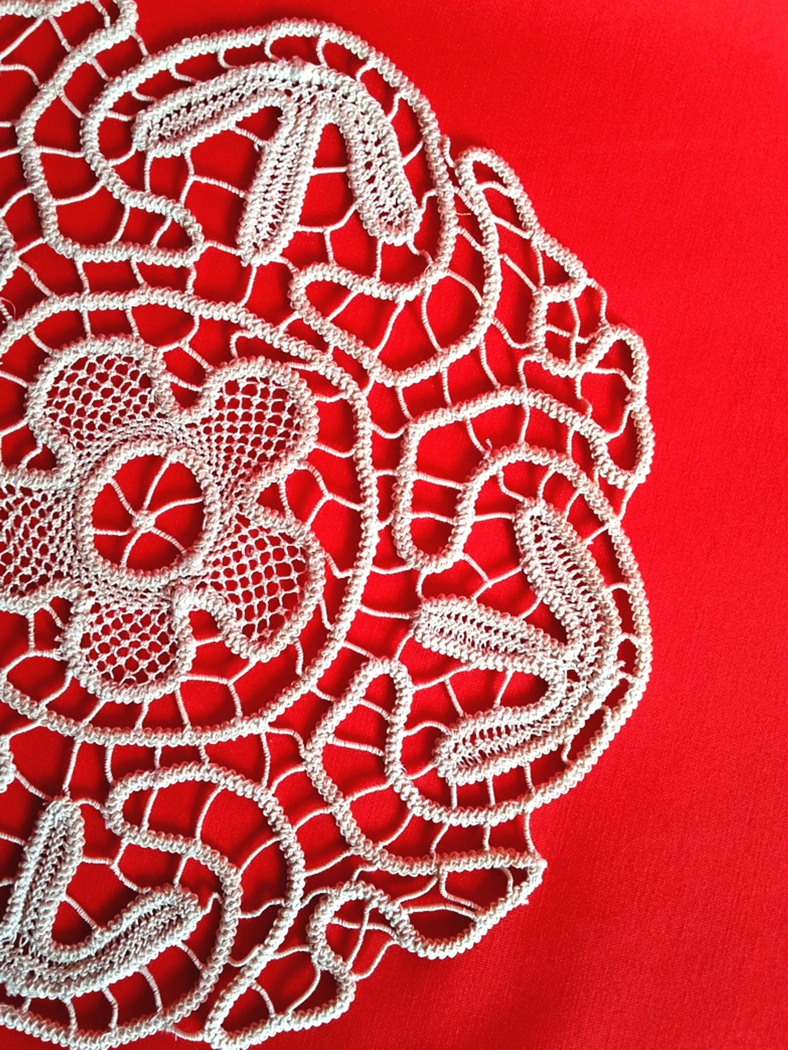 Vintage Romanian Artisan Doily Handmade Crocheted Macramé - Etsy