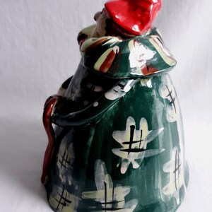 Unique Old Woman Grandma Glazed Ceramic Figurine HDM Colorful Hand ...