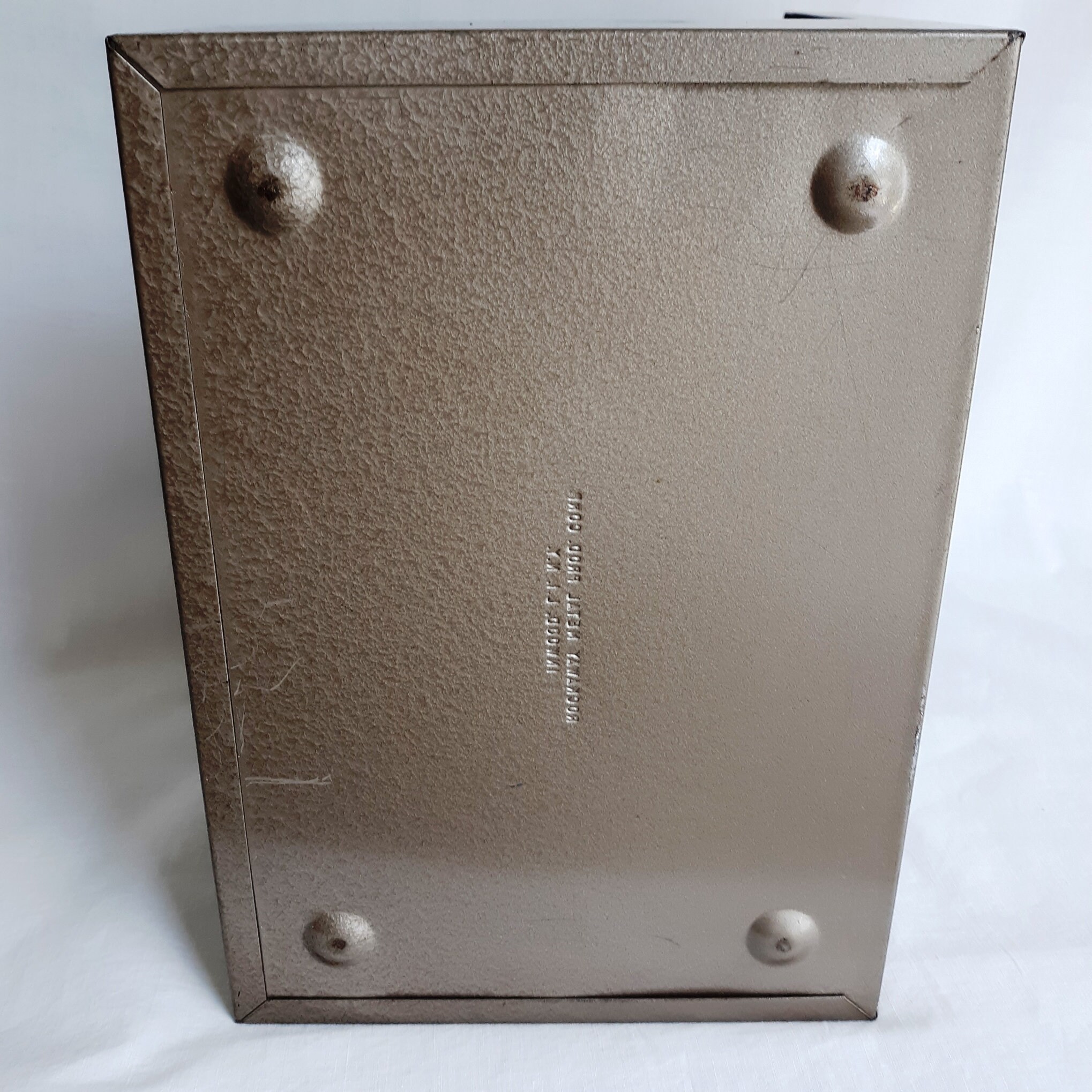 Vintage Tan Metal Toolbox Tackle Box Industrial Rectangle | Etsy