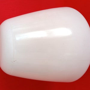 Vintage White Heavy Glass Threaded Neck Cone Shape Globe Swag Lamp ...