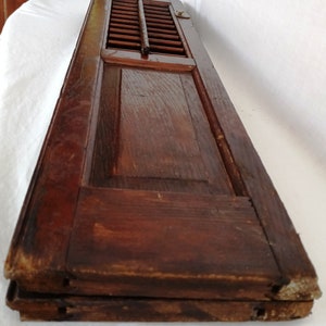 Reclaimed Salvaged Shutter Rare Antique Old SOLID Wood Wooden Interior ...