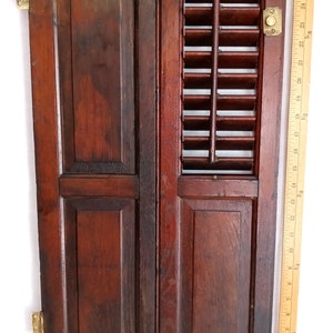 Reclaimed Salvaged Shutter Rare Antique Old SOLID Wood Wooden Interior ...