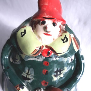 Unique Old Woman Grandma Glazed Ceramic Figurine HDM Colorful Hand ...