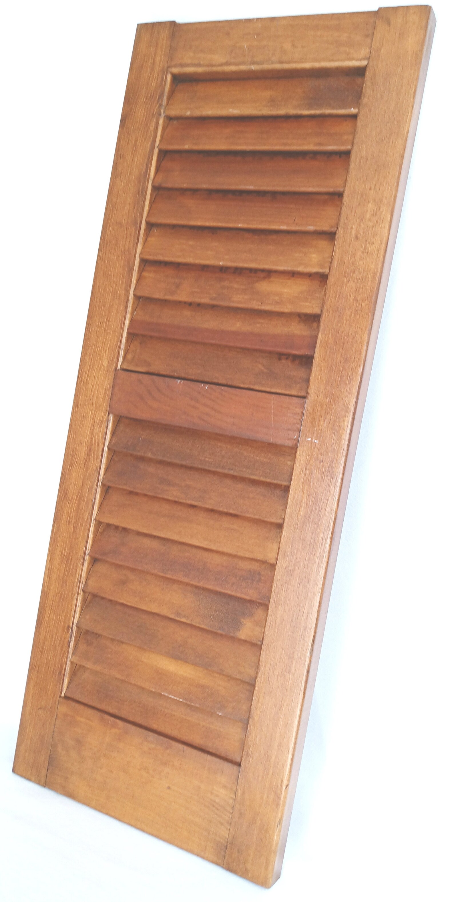 Vintage Louver Panel SOLID Wood Interior Cabinet Cupboard Pantry Wooden ...