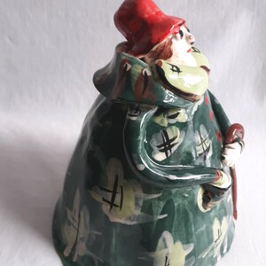 Unique Old Woman Grandma Glazed Ceramic Figurine HDM Colorful Hand ...