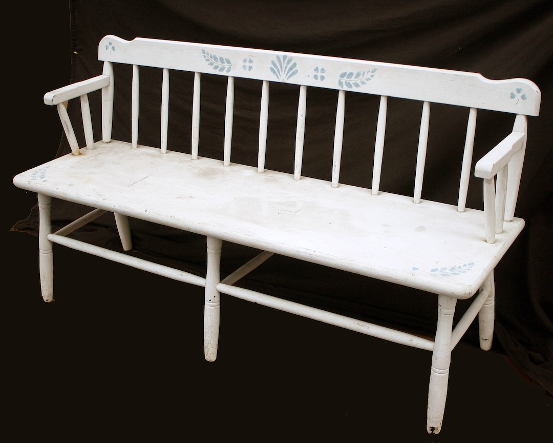 60" Antique Vintage Old Solid Wood Wooden Distressed Primitive Style ...